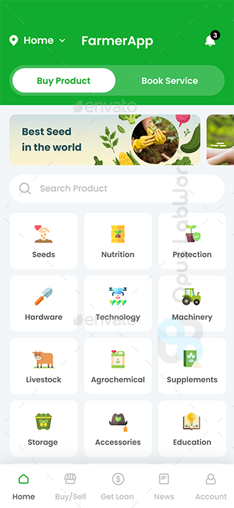 eCommerce App UI | Complete Farming Solutions | All-in-1 Agriculture App UI | FIGMA | Farmer App ...